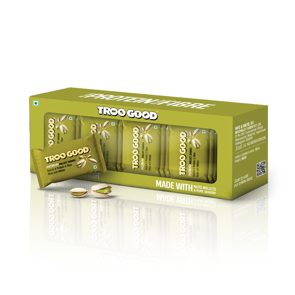 Troogood Pistachio Millet Chikki -16 Pcs (160 gms) – TrooGood